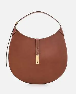 Polo Ralph Lauren Large Leather Shoulder Bag - Brown