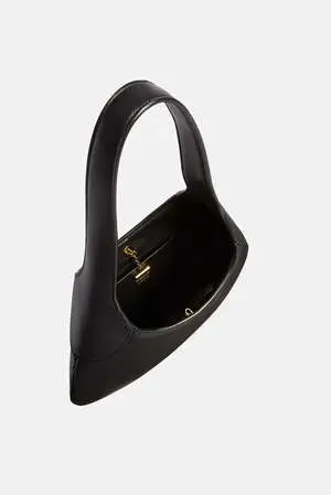 Khaite Joan Small Hobo Bag In Leather - Nero