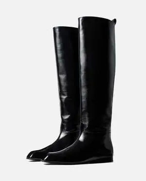 Khaite Knee-high Leather Boots - Nero