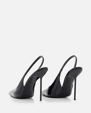 Paris Texas Lidia Slingback High Heel Shoes - Black