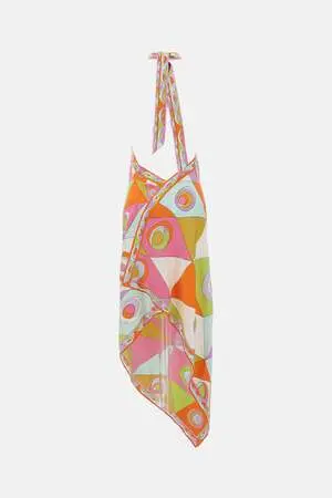Emilio Pucci Asymmetrical Long Dress With Marmo Print