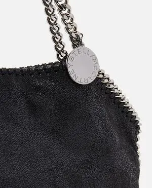 Stella McCartney Falabella 3 Chains Eco Shaggy Deer Foldable Tote Bag - Black