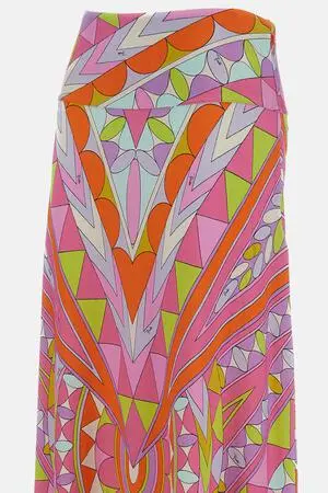 Emilio Pucci Long Printed Skirt