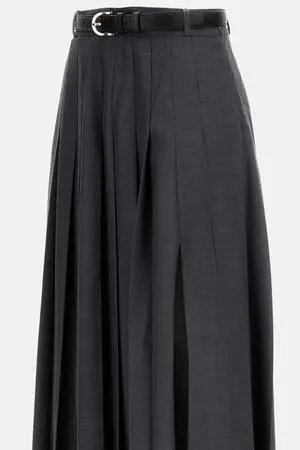 SELF-PORTRAIT Maxi Pleated Skirt