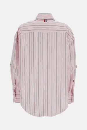 Thom Browne Camicia Supersized A Righe - Rosa