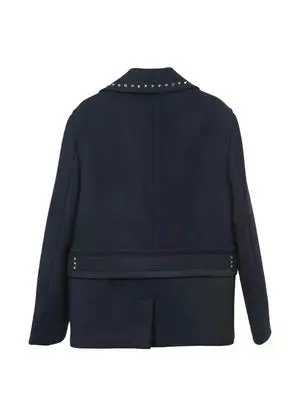 Valentino Garavani Rockstud Double-breasted Pea Coat