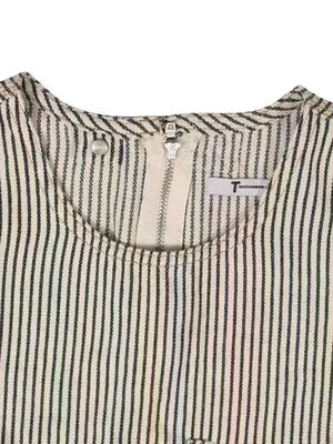 ALEXANDER WANG Pinstripe Raw-edge Top