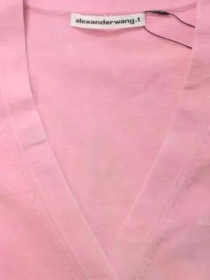 ALEXANDER WANG Logo-embossed Cropped Cardigan
