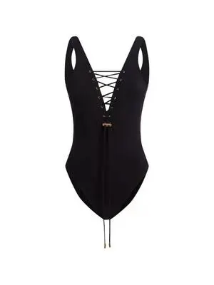 Moschino Lace-up One-piece Swimsuit - Black