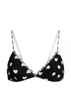 Moschino Printed Microfiber Bra - Black