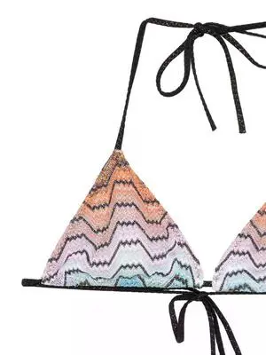 Missoni Zigzag Knit Triangle Bikini - Orange