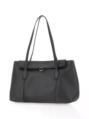 GIANNI CHIARINI Vicky Hammered Leather Shoulder Bag - Black