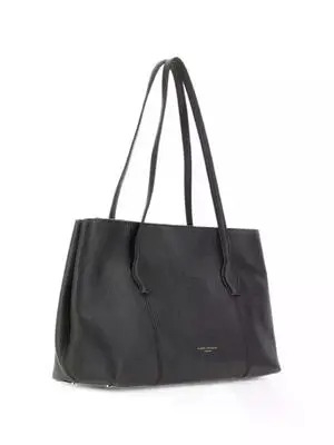 GIANNI CHIARINI Vicky Hammered Leather Shoulder Bag - Black