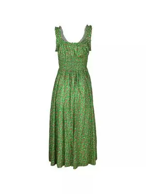 DÔEN Emmaretta Floral Print Midi Dress - Green