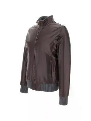 VOLFAGLI FIRENZE Reversible Leather Bomber Jacket