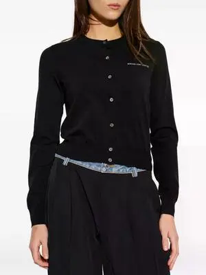 Alexander Wang Crystal-embellished Logo Cardigan