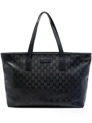 Gucci Medium Gg Imprimé Tote Bag - Black