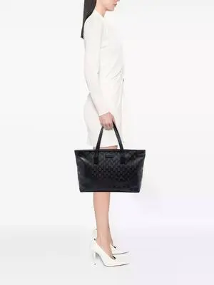 Gucci Medium Gg Imprimé Tote Bag - Black
