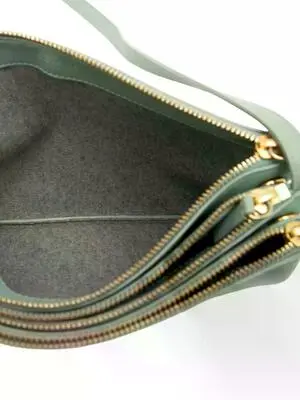 Celine Large Lambskin Trio Crossbody Bag - Green