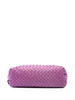 Bottega Veneta Nappa Intrecciato Nodini Double Zip Crossbody Bag - Purple