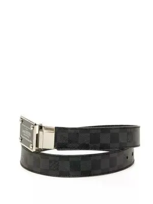 LOUIS VUITTON 2011 Damier Graphite Inventeur Reversible Belt