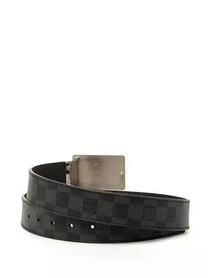LOUIS VUITTON 2011 Damier Graphite Inventeur Reversible Belt