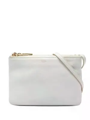 Celine Small Lambskin Trio Crossbody Bag - White