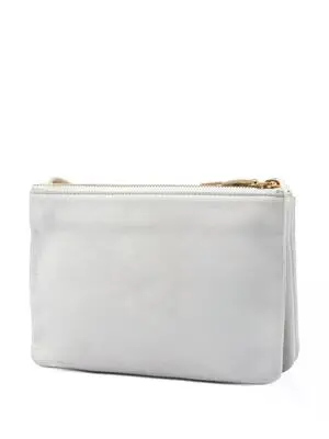 Celine Small Lambskin Trio Crossbody Bag - White