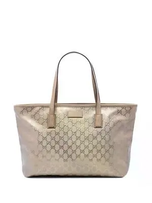 Gucci Gg Imprimé Tote Bag - Gold