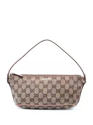 Gucci Gg Canvas Web Boat Shoulder Bag