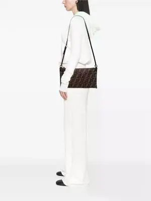 Fendi Zucca Canvas Pochette Crossbody Bag