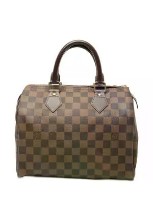 LOUIS VUITTON Damier Ebene Speedy 25 Boston Bag - Brown