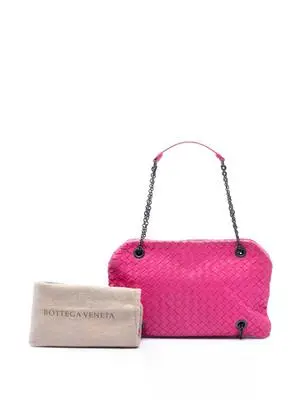 Bottega Veneta Nappa Intrecciato Duo Shoulder Bag - Pink
