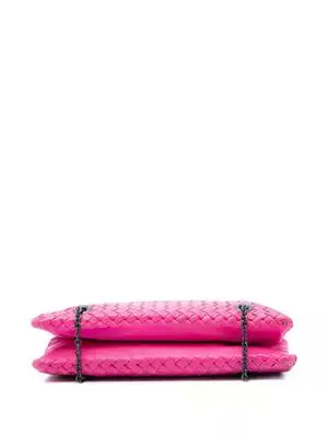 Bottega Veneta Nappa Intrecciato Duo Shoulder Bag - Pink