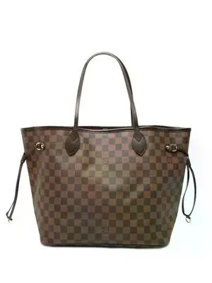 LOUIS VUITTON Damier Ebene Neverfull Mm Tote Bag - Brown