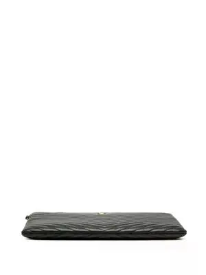 Saint Laurent Leather Monogram Document Holder Clutch