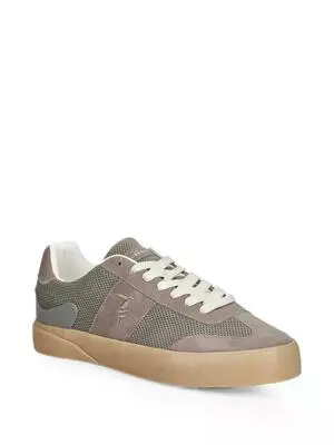 TRUSSARDI Suede Panelled Mesh Sneakers - Grey