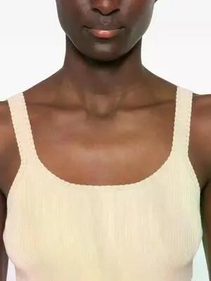 Ermanno Scervino Ribbed Knit Scoop Neck Top