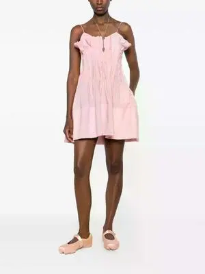 MARQUES' ALMEIDA Pintuck Ruffled Mini Dress