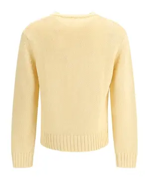 SUNFLOWER Crew Neck Knit Sweater - Nude