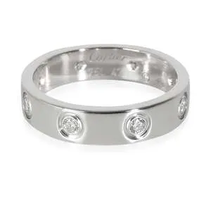 Cartier 18k White Gold Diamond Love Ring - White_gold