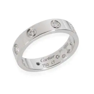 Cartier 18k White Gold Diamond Love Ring