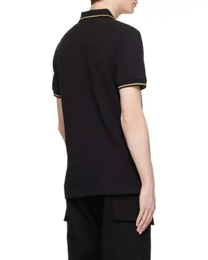 Versace Chest Logo-patch Polo Shirt