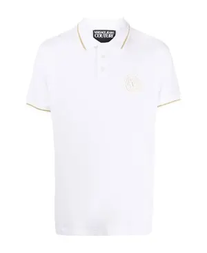 Versace Chest Logo-patch Polo Shirt
