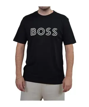Hugo Boss Maxi Logo Embossed Crewneck T-shirt
