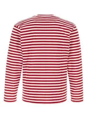Play Comme Des Garcon Embroidered Cotton T-shirt