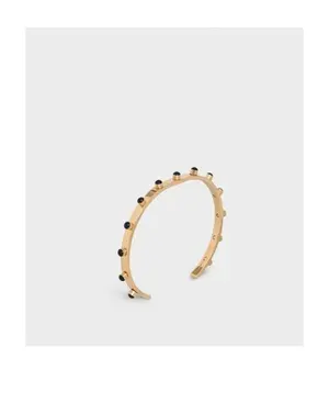 Celine Thin Opening Enamel Nail Bracelet