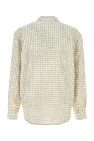 Séfr Embroidered Cotton Blend Wed Shirt - White