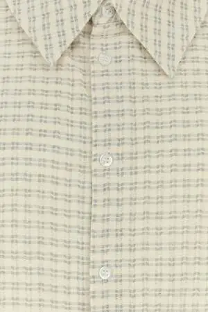 Séfr Embroidered Cotton Blend Wed Shirt - White
