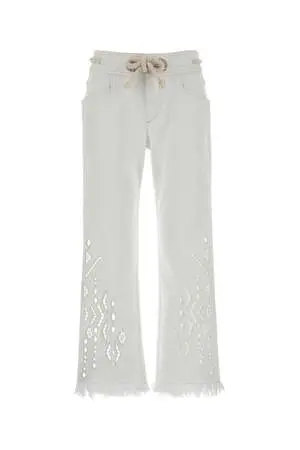 Isabel Marant Étoile Alison Embroidered Denim Jeans